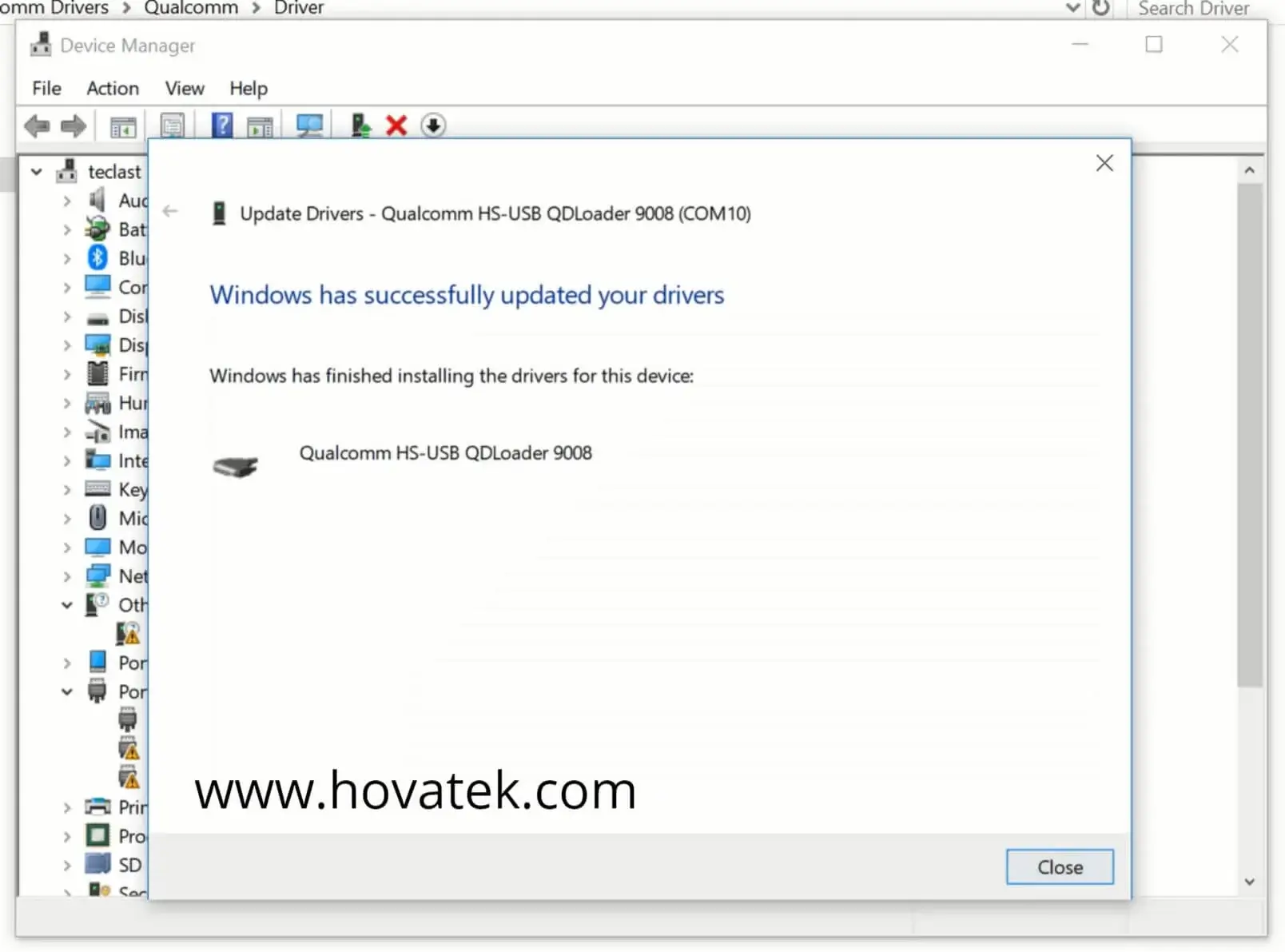 How to install Qualcomm USB drivers on a Windows PC