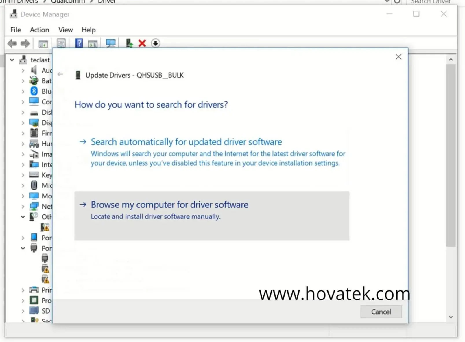 How to install Qualcomm USB drivers on a Windows PC