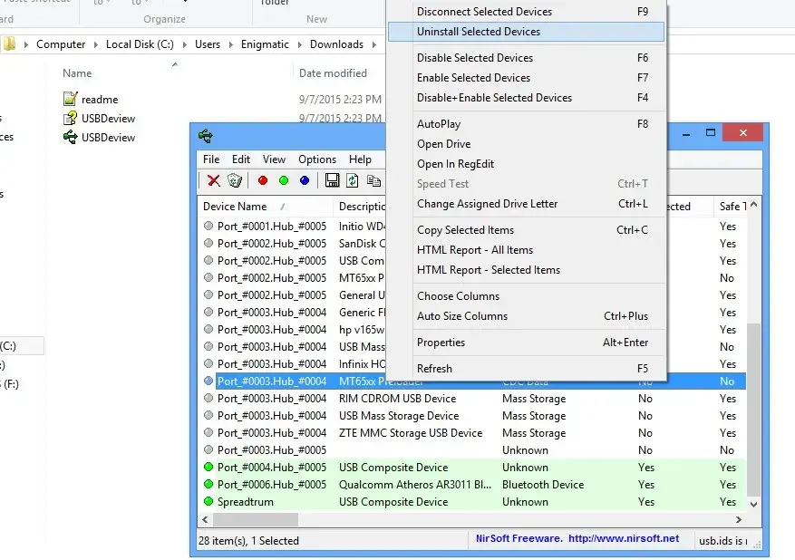 How to use USB Deview
