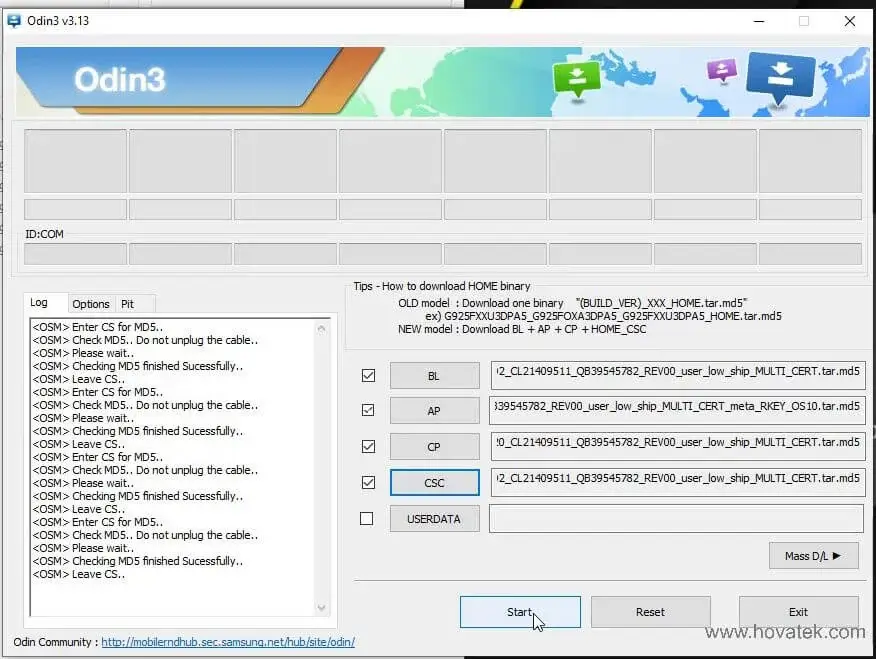 How to flash Samsung firmware using Odin