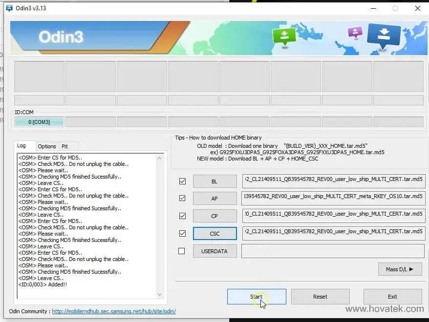 How to flash Samsung firmware using Odin