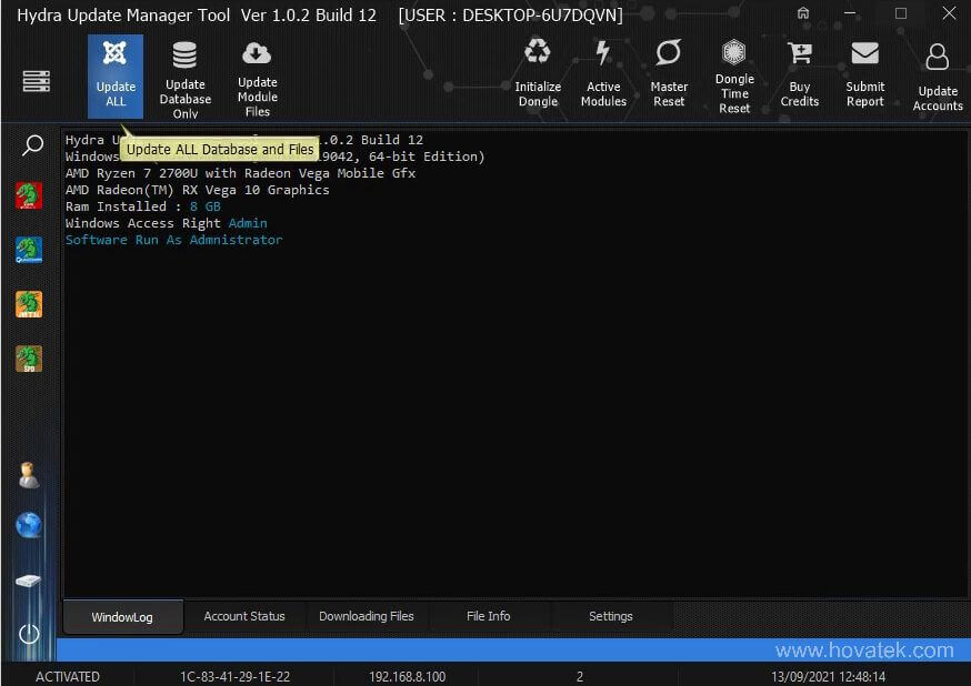 How to setup Hydra Dongle Tool